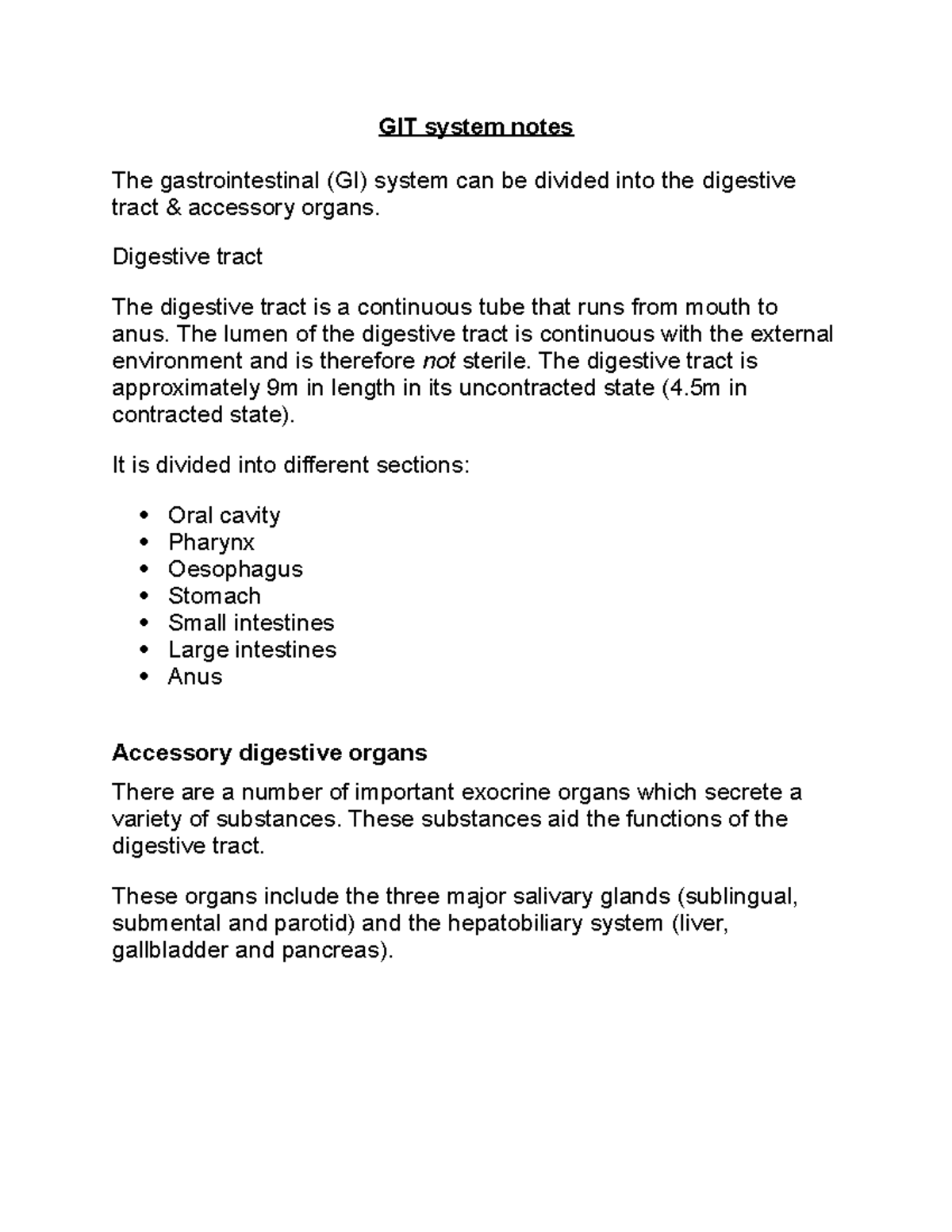 GIT system notes - PHA223 - Sunderland - Studocu