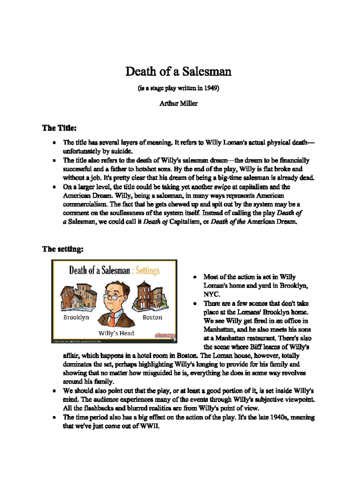 Death of a Salesman - PLAY BY ARTHUR MILLER - Death of a Salesman (is a ...