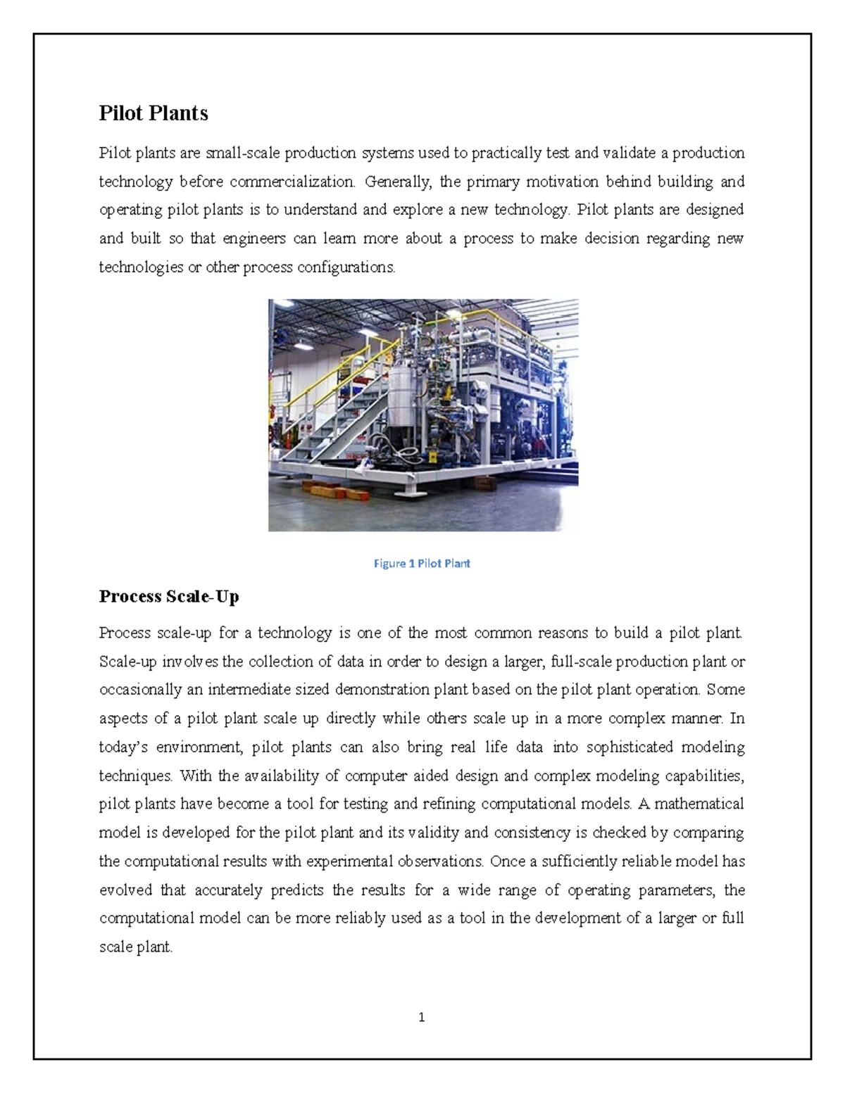 Pilot Plants - Docs - Pilot Plants Pilot plants are small-scale ...