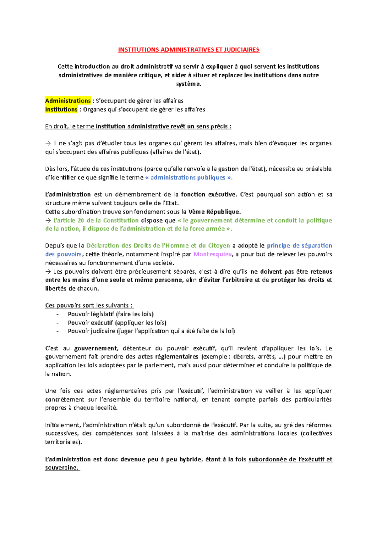 Institutions administratives (Enregistr Ã© automatiquement) - INSTITUTIONS ADMINISTRATIVES ET ...