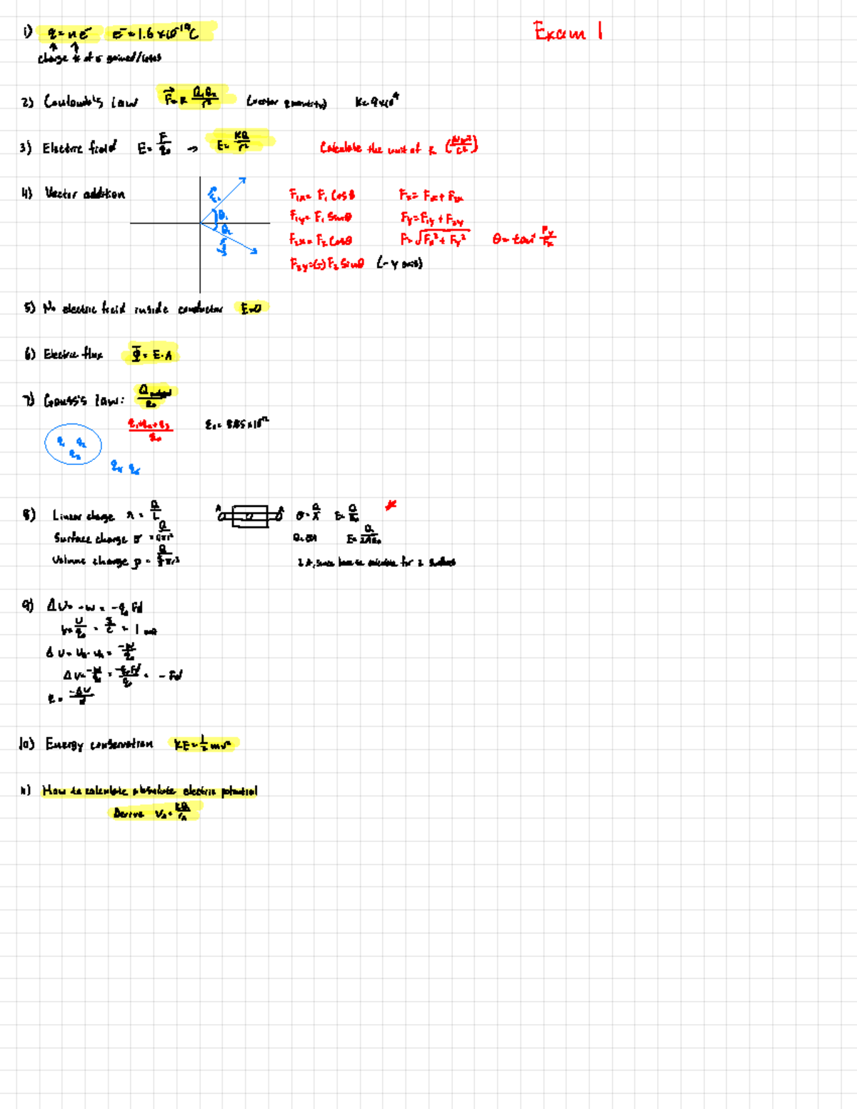 11 - charge decay, coulomb's law, electric field, vector addition ...