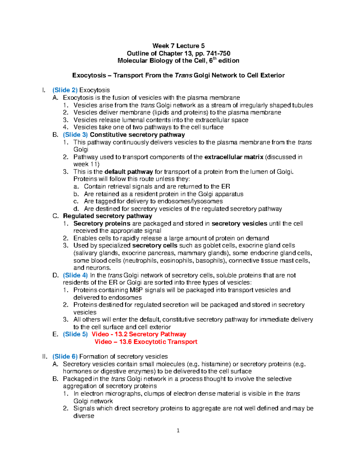 Biol4004 07 Outline 5 2016 Week 7 Lecture 5 Outline Of Chapter 13 Pp 741 Molecular Biology