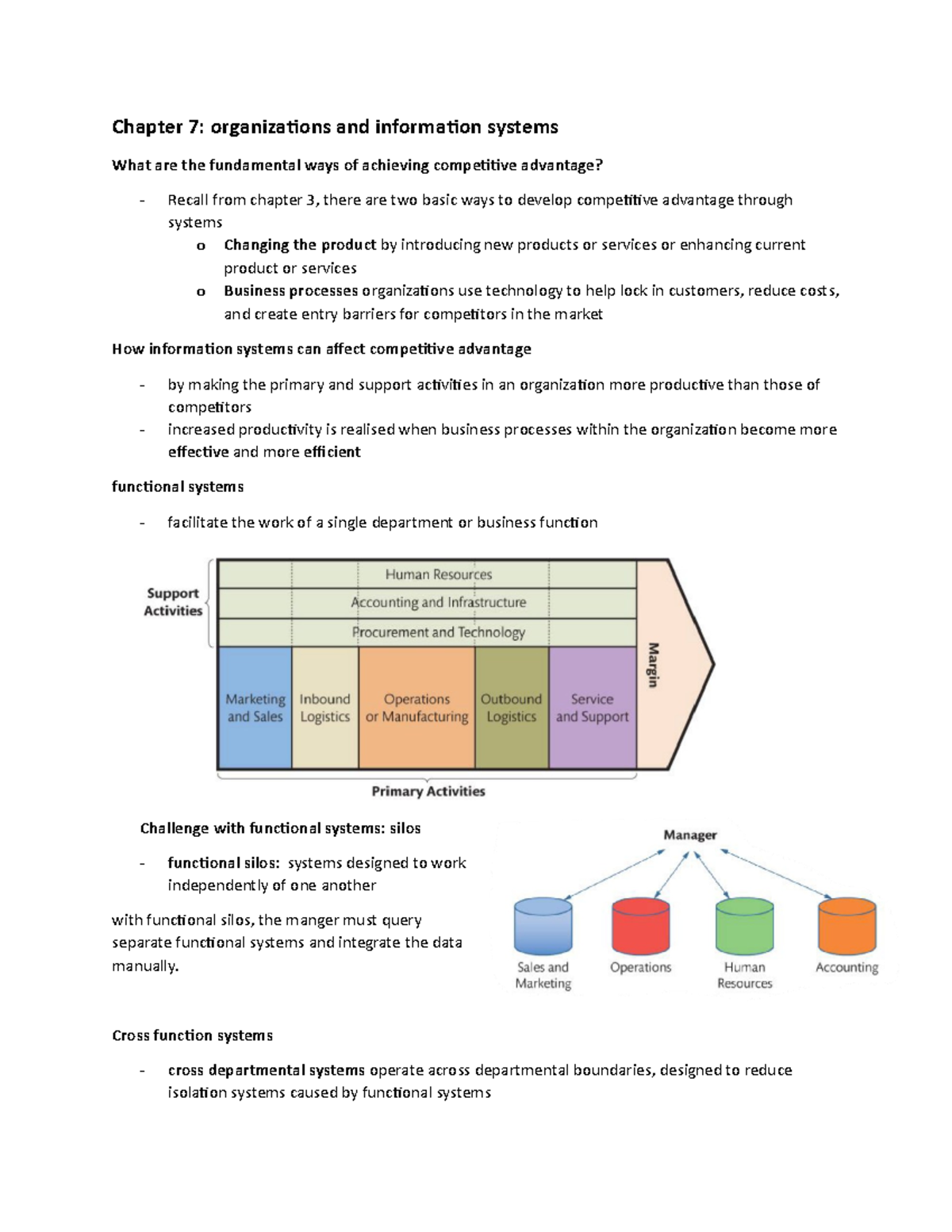 Chapter 7 8 9 - Chapter 7: organizations and information systems What ...