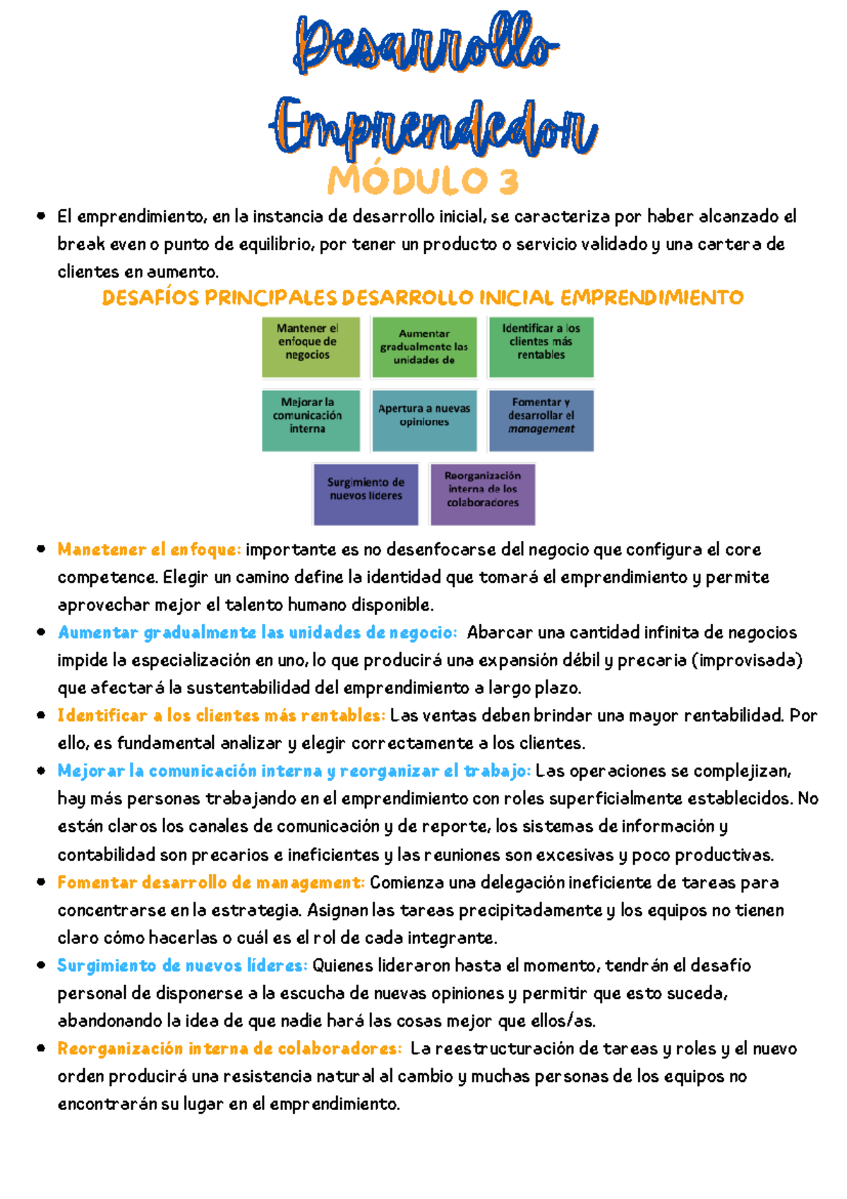 Desarrollo Emprendedor M3/M4 - DesarrolloDesarrollo Emprendedor Emprendedor MÓDULO 3 El - Studocu