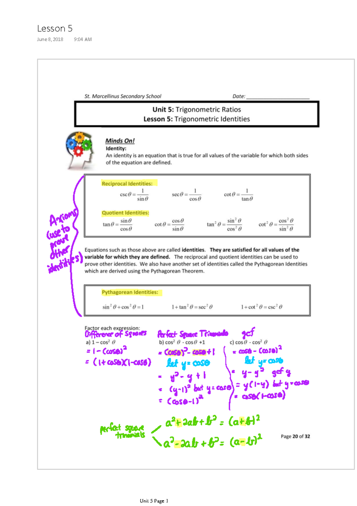 MCR3U1 U5 Lesson 5 DAY 1 - this this and this - Ggr100H1 - Lesson 5 ...