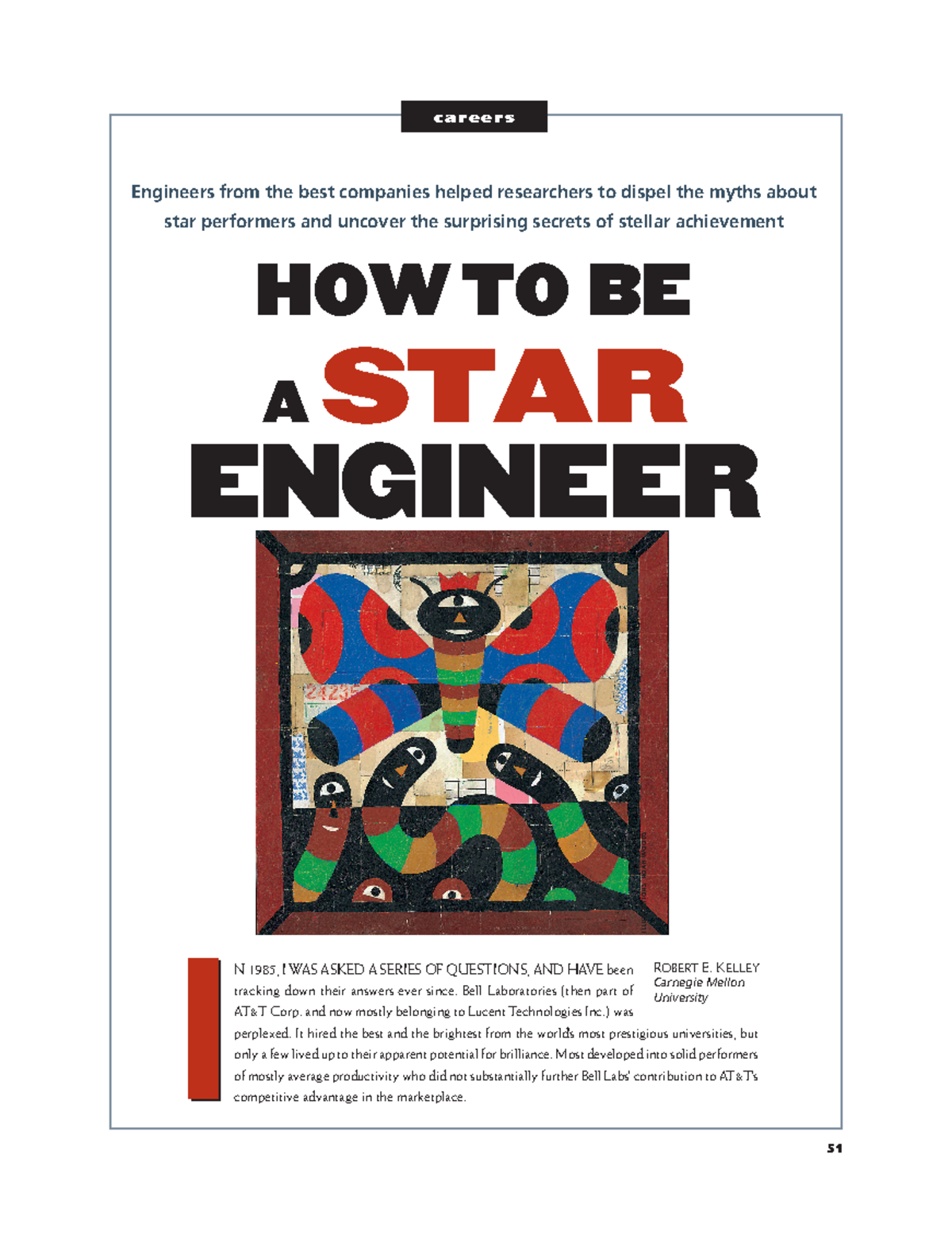 How To Be A Star Engineer - n 1985, I was asked a serIes of questIons ...