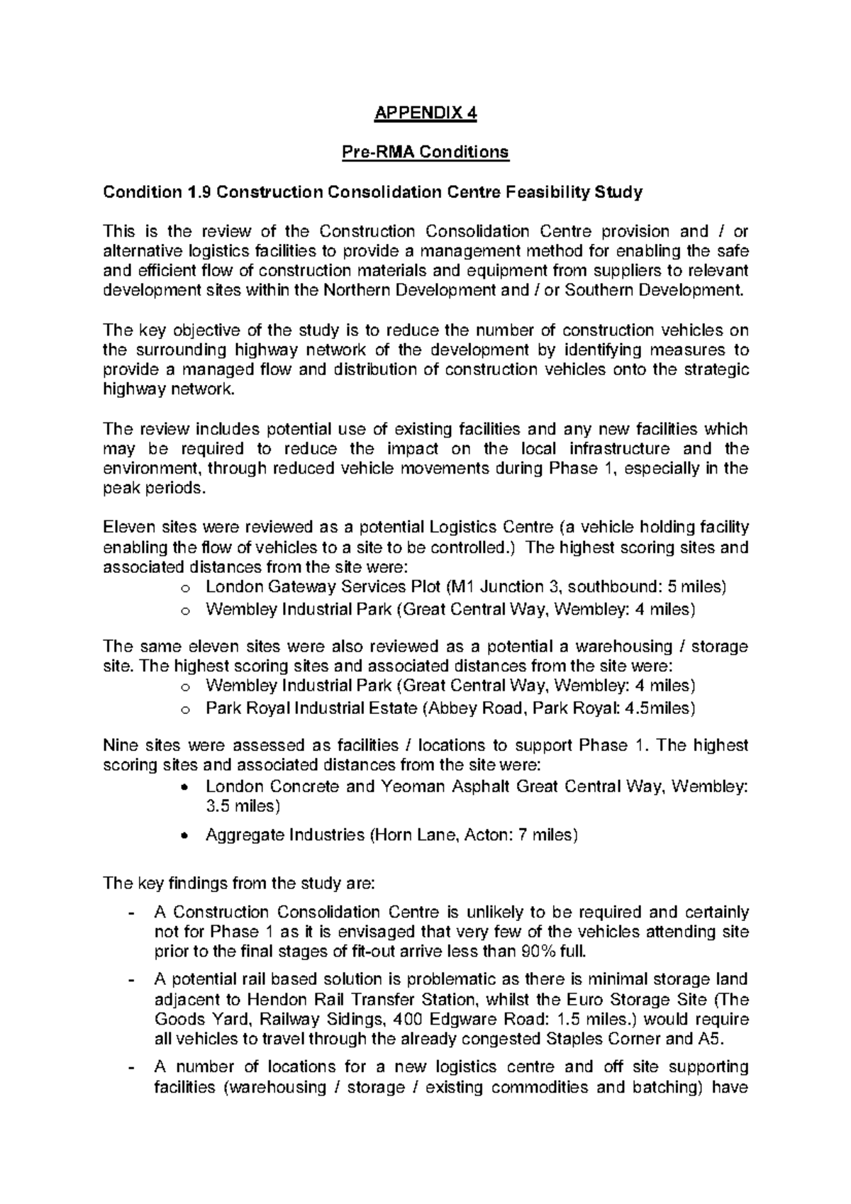 Appendix 4 PRE Reserved Matters Conditions - APPENDIX 4 Pre-RMA ...