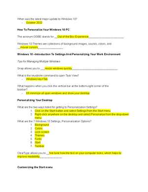 CISC 320 - Week 3A, Pre-Quiz Study Guide - Managing Peripherals and ...
