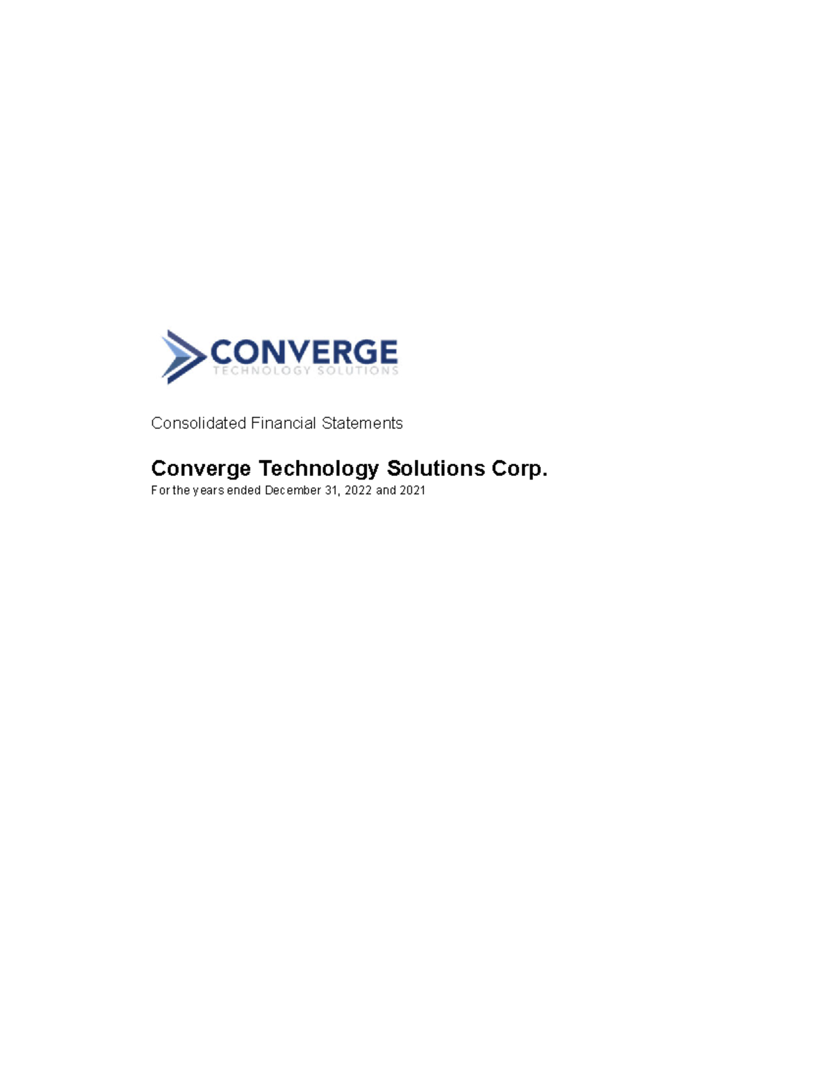 Converge FS Dec 31 2022 Final - Consolidated Financial Statements ...