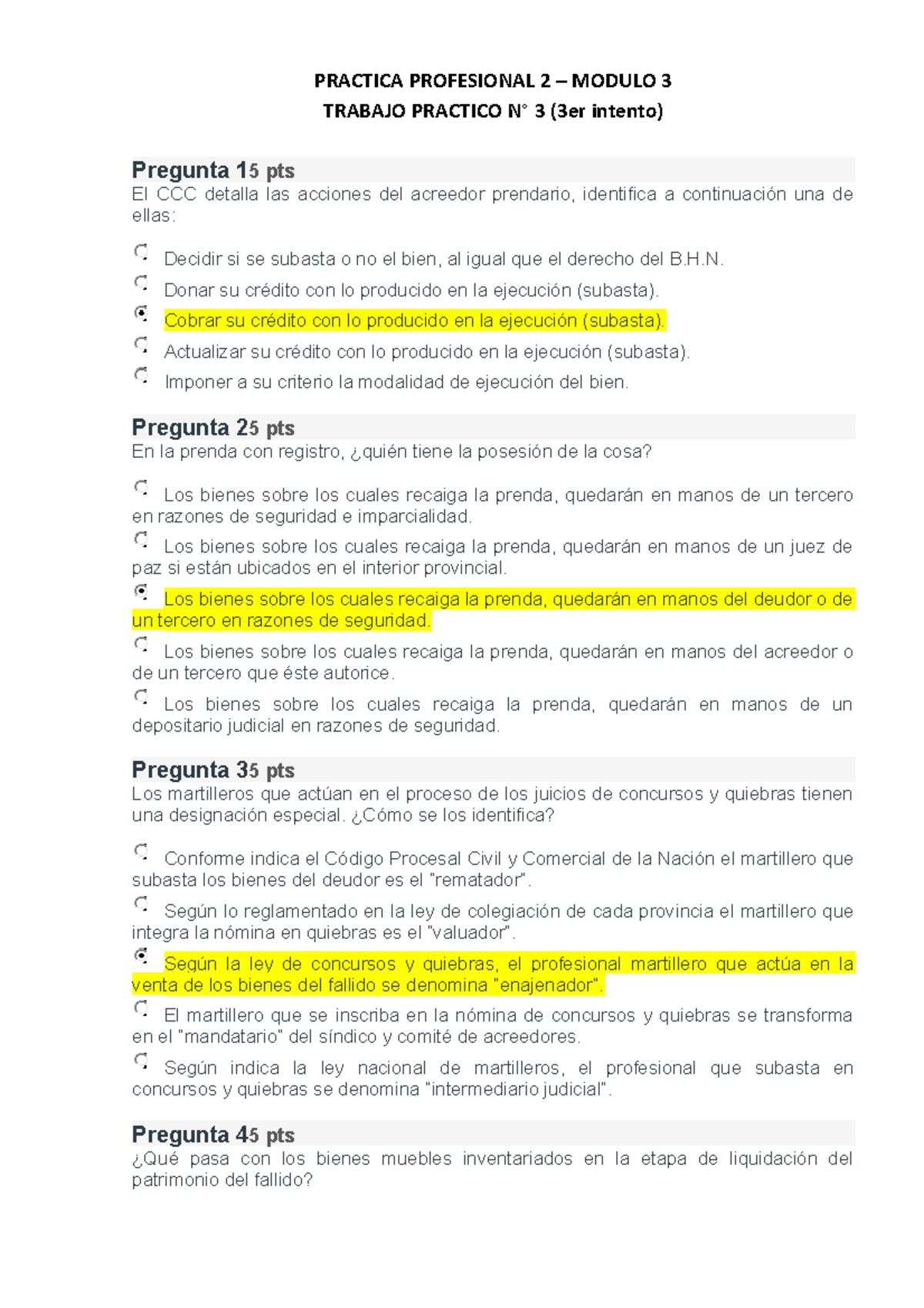 Practica Profesional 2 - Modulo 3 -Trabajo Practico nro 3 (3er intento) - PRACTICA PROFESIONAL 2 ...