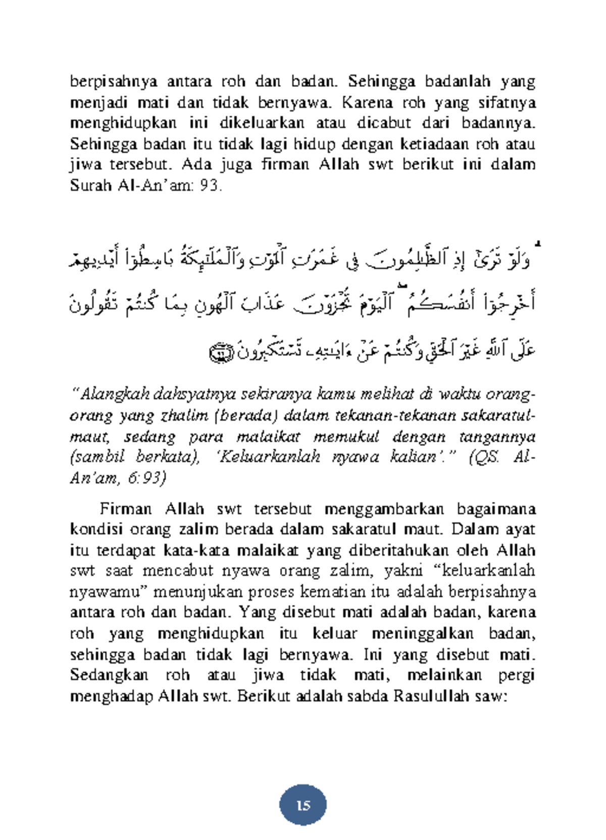 Tugas Tentang Hakikat Manusia-16 - 15 berpisahnya antara roh dan badan ...