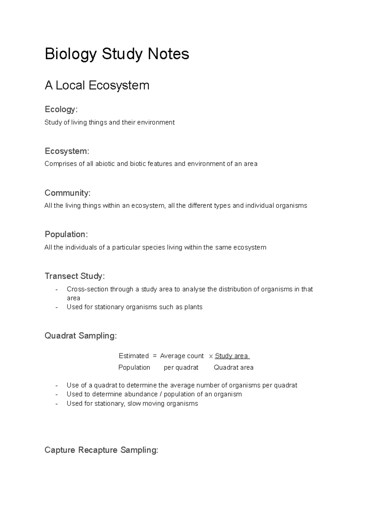 2020 P BIO - Year 11 Biology Study Notes - Biology Study Notes A Local ...