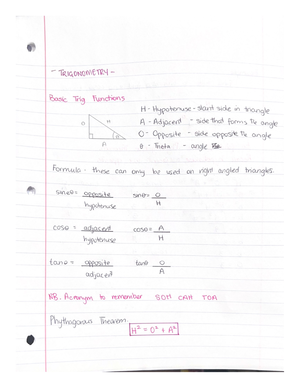 Trigonometric Functions E - MATH 007 - Studocu