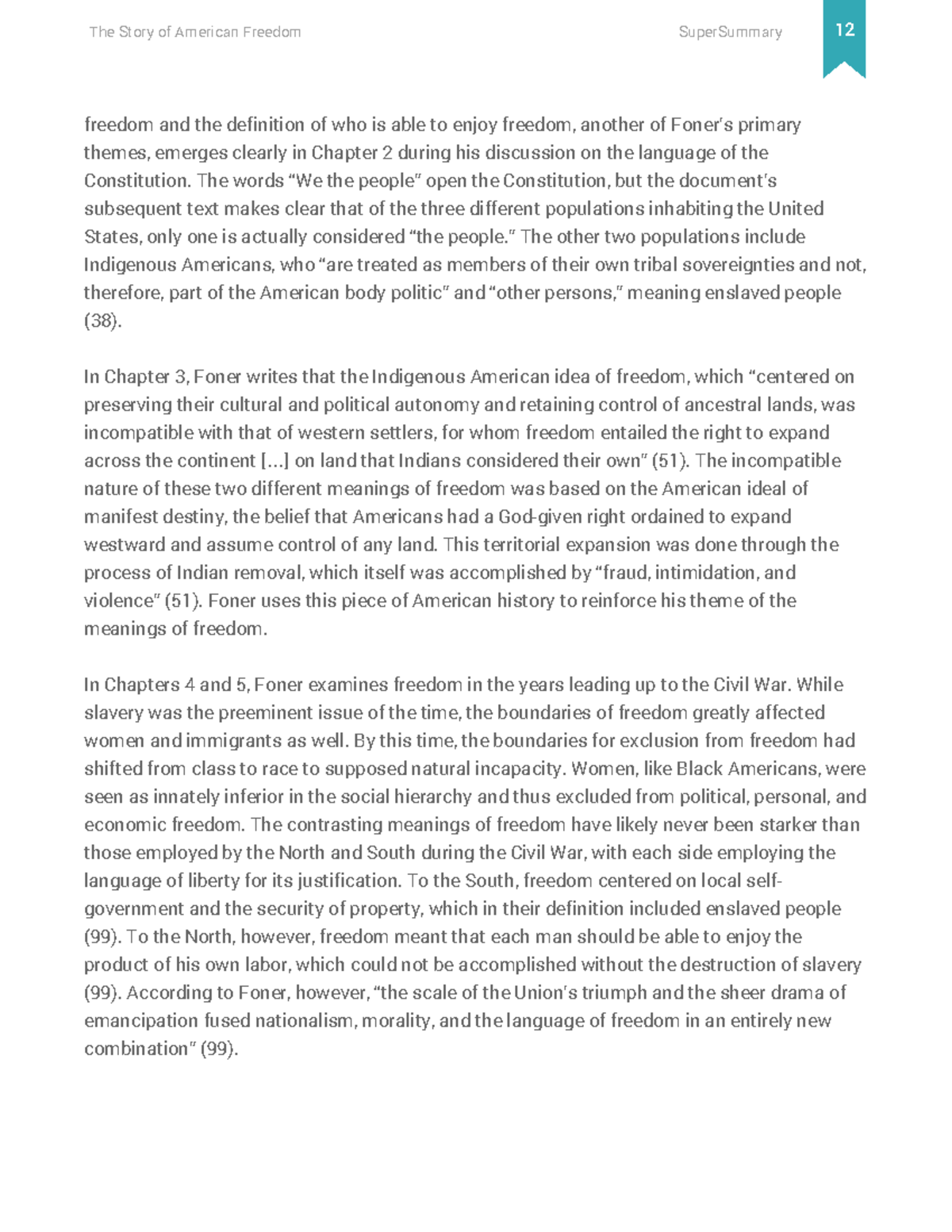The Story of American Freedom - Super Summary Study Guide 2 13 ...