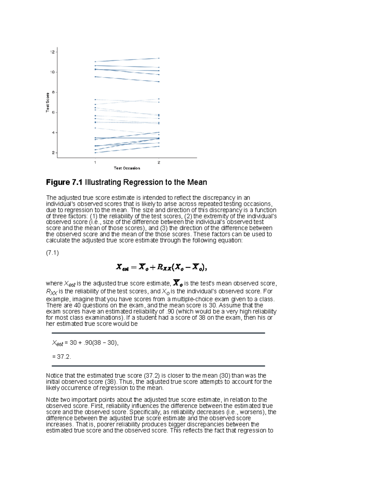 Chapter 07 3 - Figure 7 Illustrating Regression to the Mean The ...