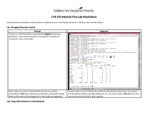CYB 220 Module Five Technology Evaluation Criteria Worksheet - CYB 220 ...
