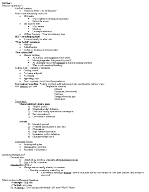Operations Management 300 - OPPERATIONS MANAGEMENT 300 WHAT IS ...