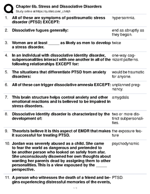 Module 3 Quiz - Introduction to Abnormal Psychology psyc 4082 - Module ...