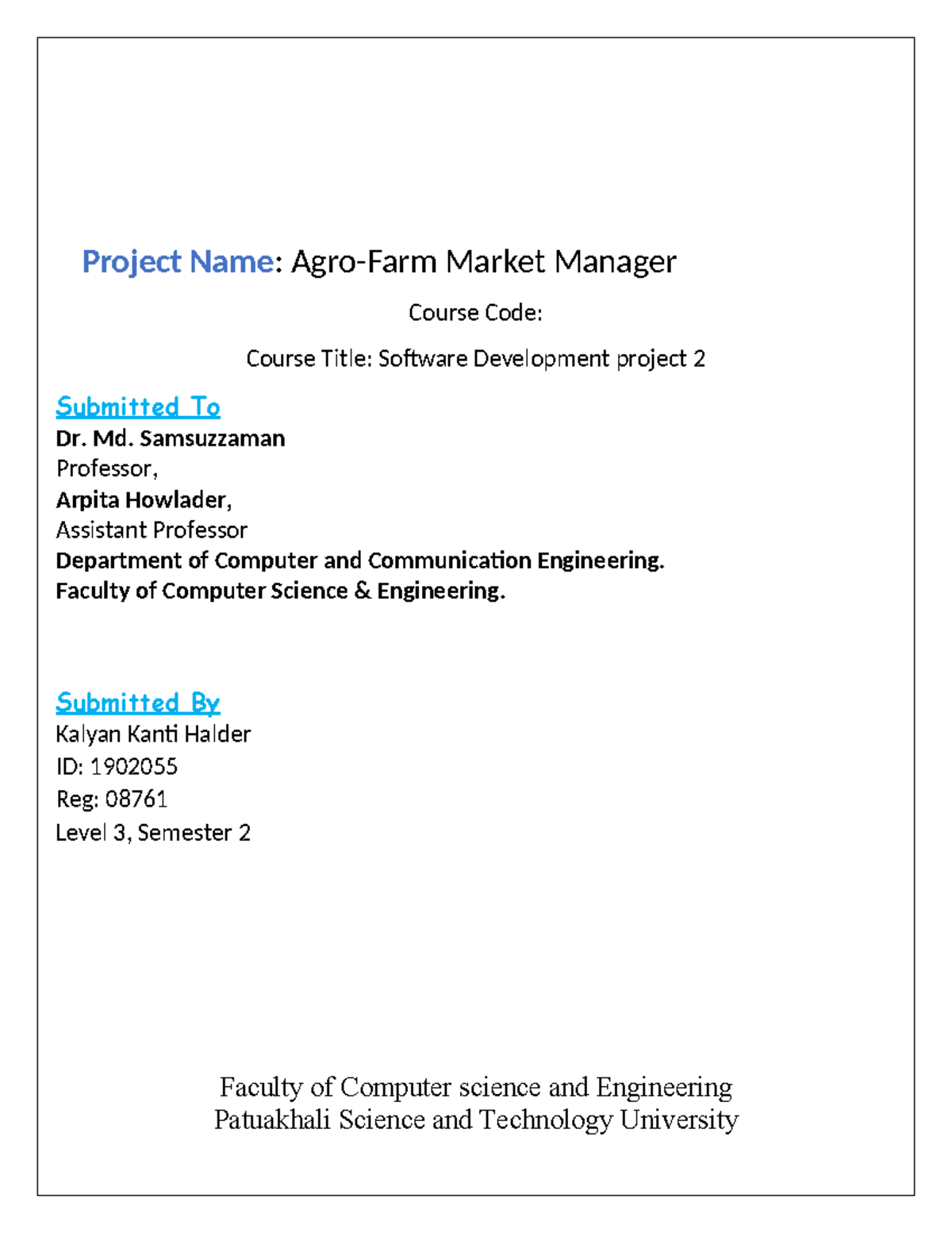 Agro-Farm Market Manager - Project Name: Agro-Farm Market Manager ...