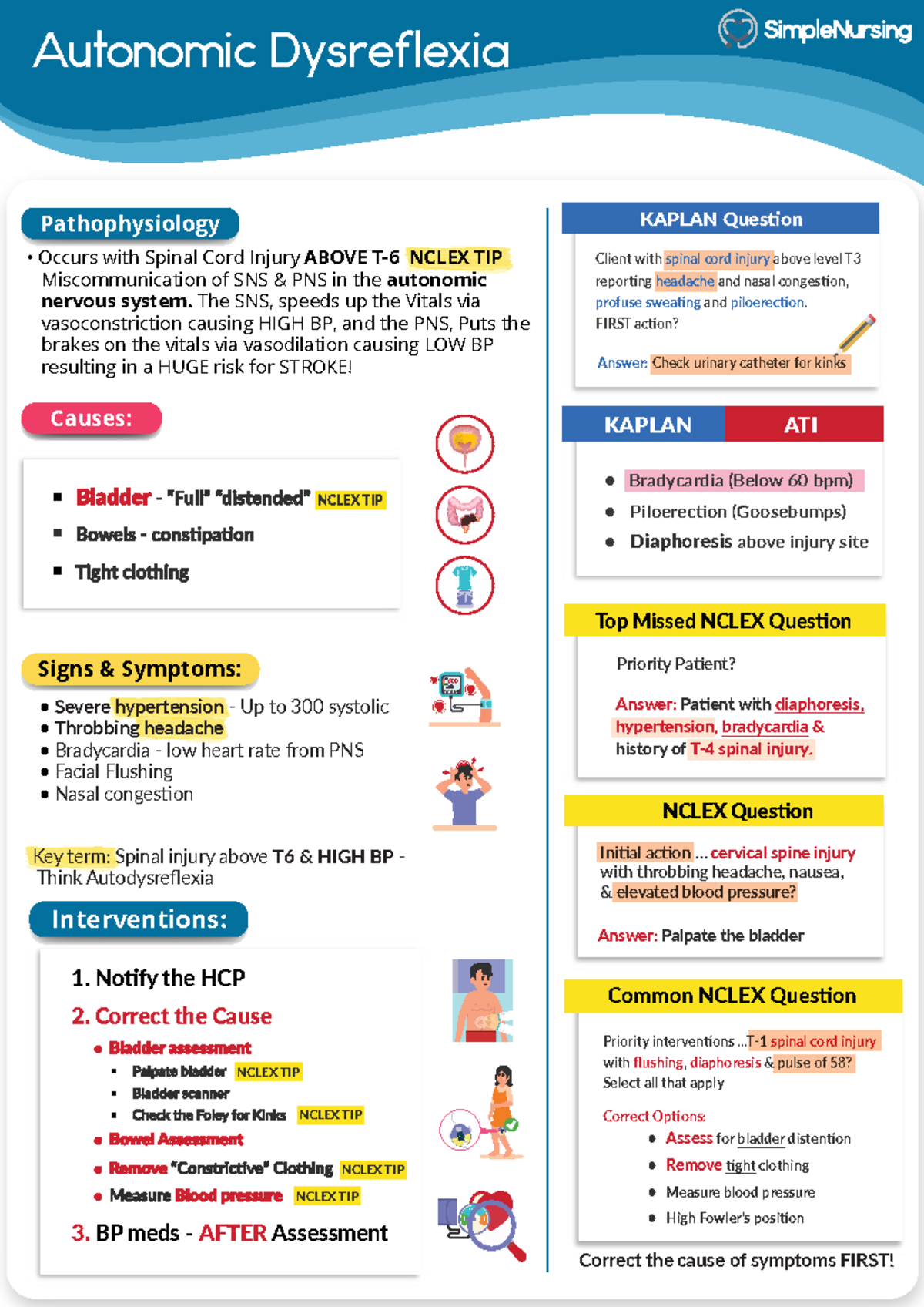 Neurological - Spinal Cord Injury - Autonomic Dysreflexia - Autonomic ...