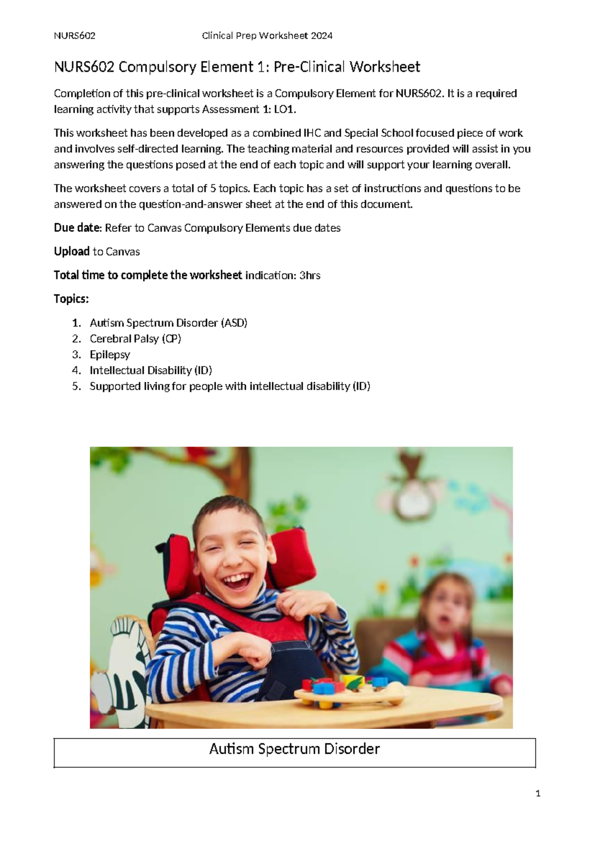 Clinical Prep Worksheet 2024-3-2 - NURS602 Compulsory Element 1: Pre ...