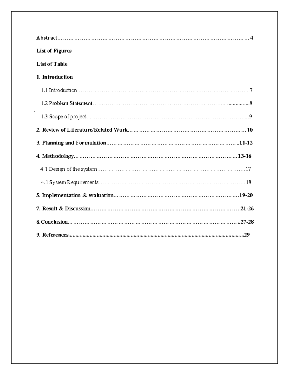 ML MINI Project Report - a good - List of Figures . of Table Abstract ...