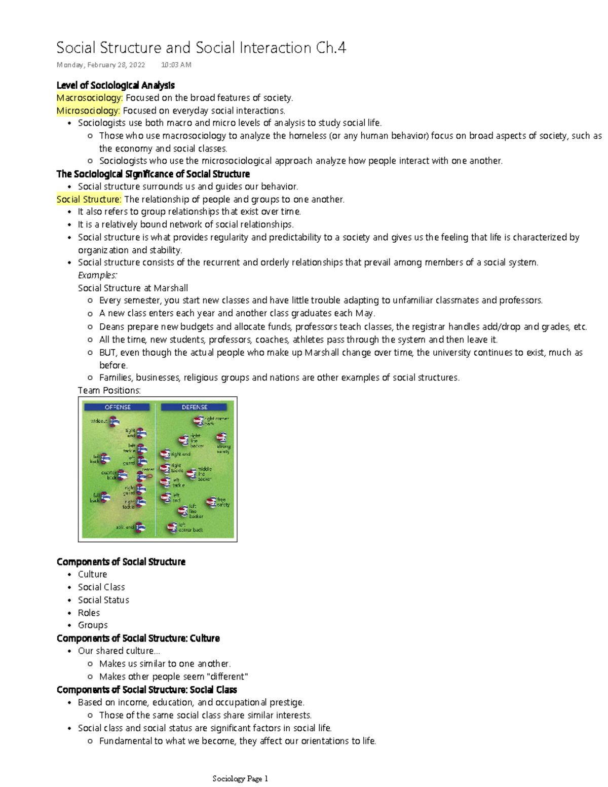 Social Structure and interaction Ch4 - Level of Sociological Analysis ...