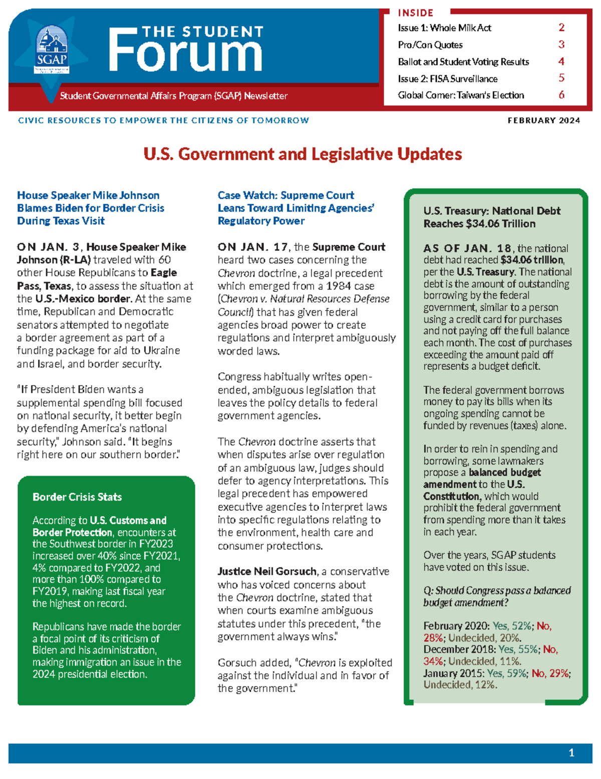Feb 2024 Final SGAP Newsletter - U. Government and Legislative Updates ...