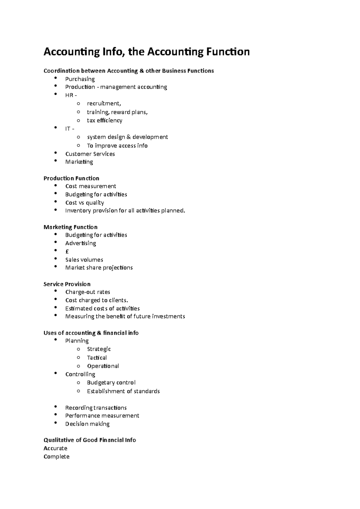 Accounting Info, the Accounting Function - Accounting Info, the ...
