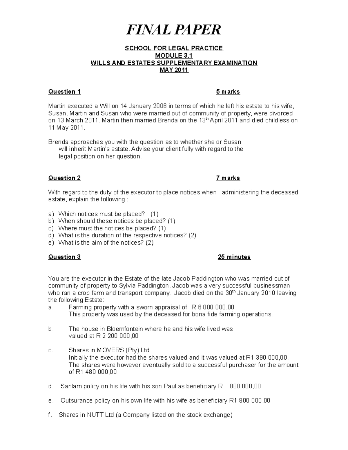 WET 2011 (1) SUP ENG F - ACHIEVED A+ FOR THIS ASSIGNMENT - FINAL PAPER ...