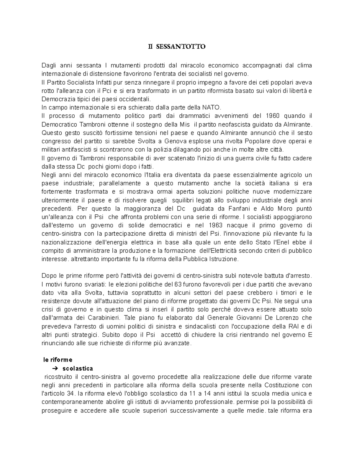 Il Sessantotto - Riassunto Mi racconti una storia? - Il SESSANTOTTO ...
