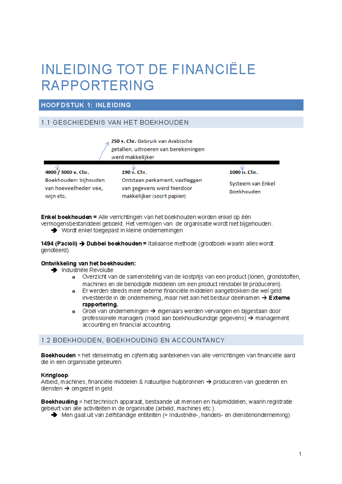 College-aantekeningen, college 3 - INLEIDING TOT DE FINANCIËLE ...