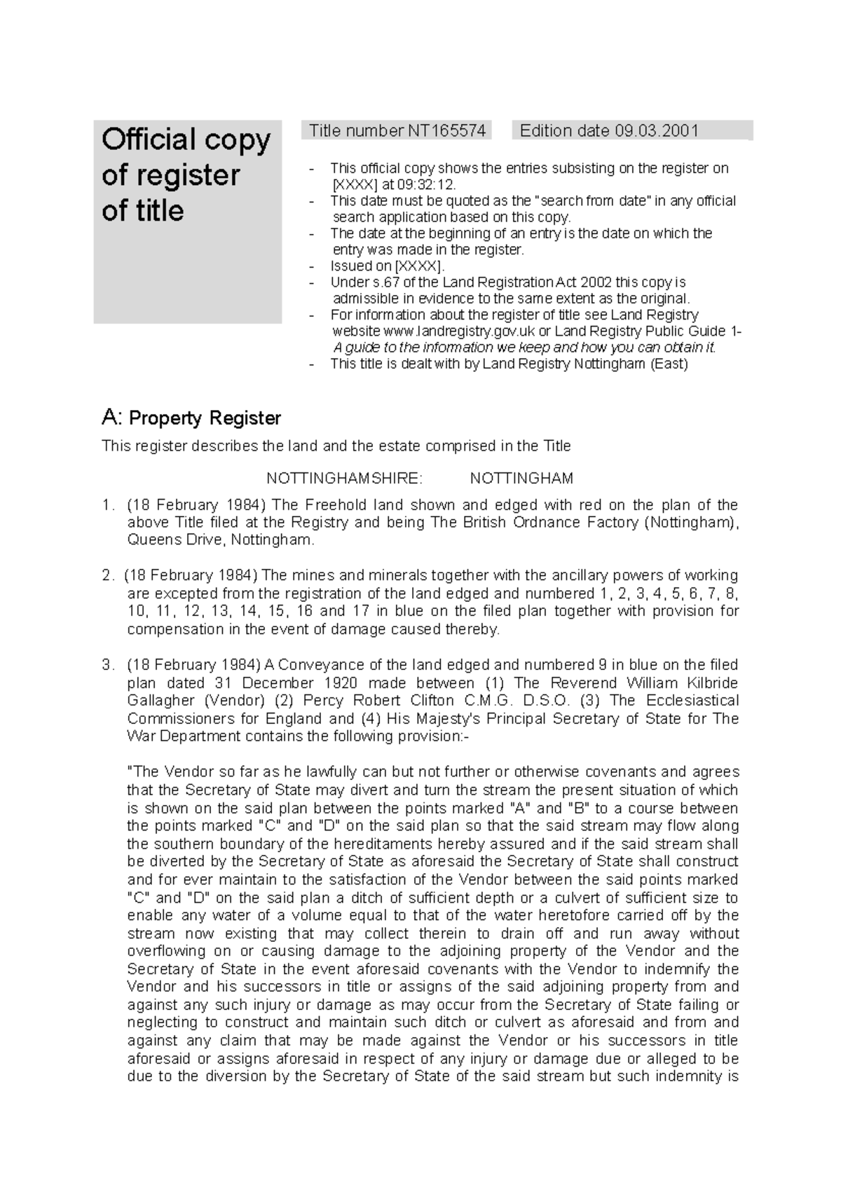 Workshop 1a. Official copy of register of title - Official copy of ...