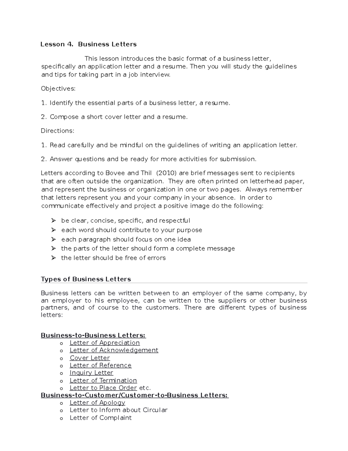 102720220545433785 Module 2-Lesson 4 - Business Letter Writing 2 c ...