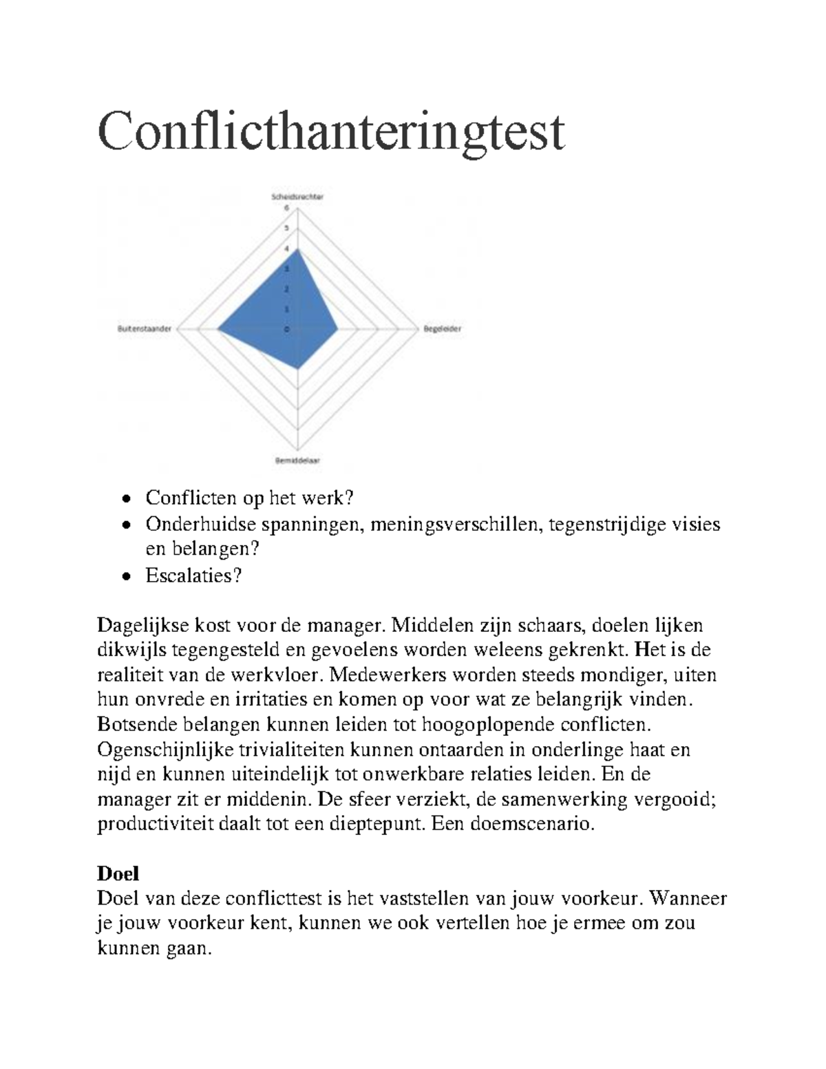 Conflicthantering - Management - Bedrijfskunde Integraal - Anton de Kom ...