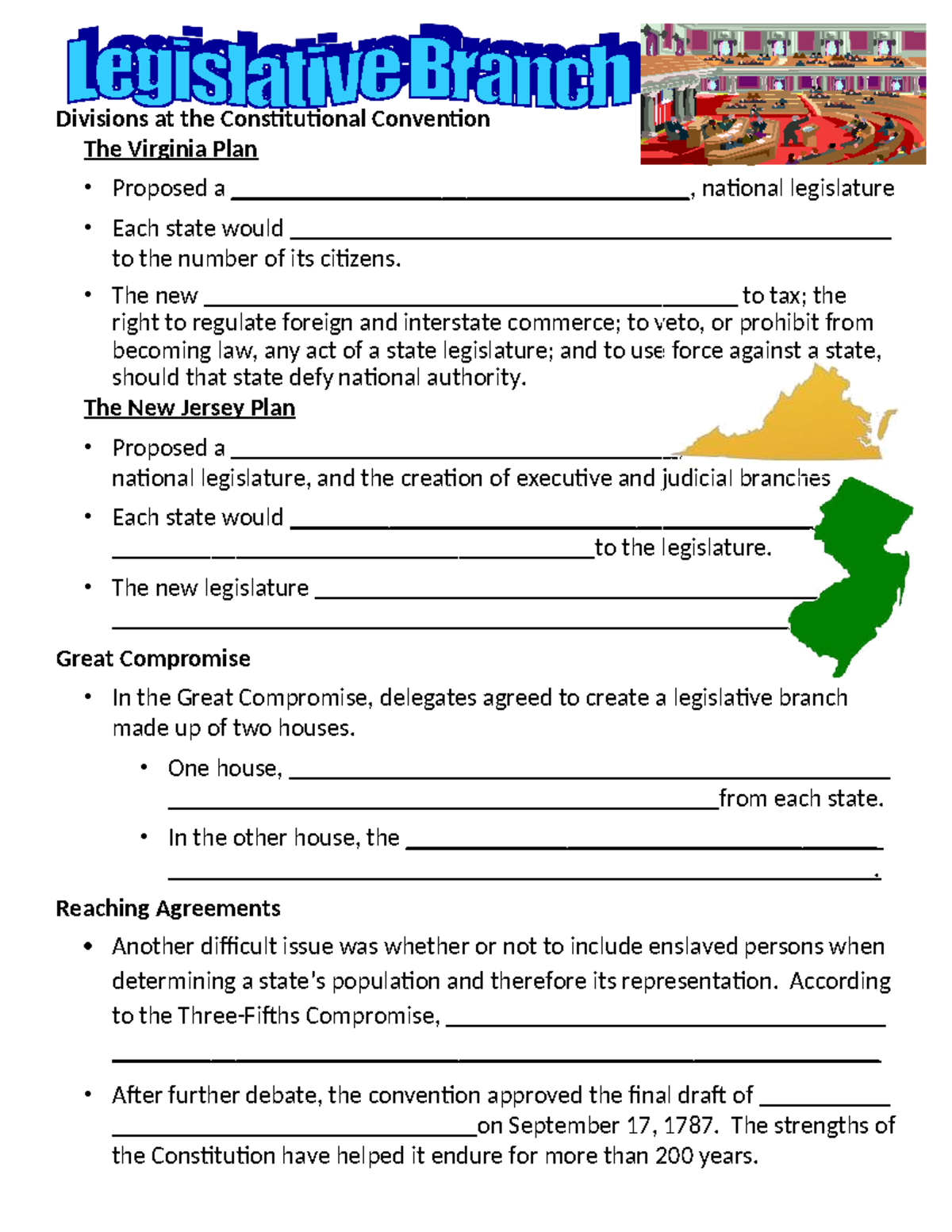 Legislative Branch - Summary Criminal Law - Divisions at the ...