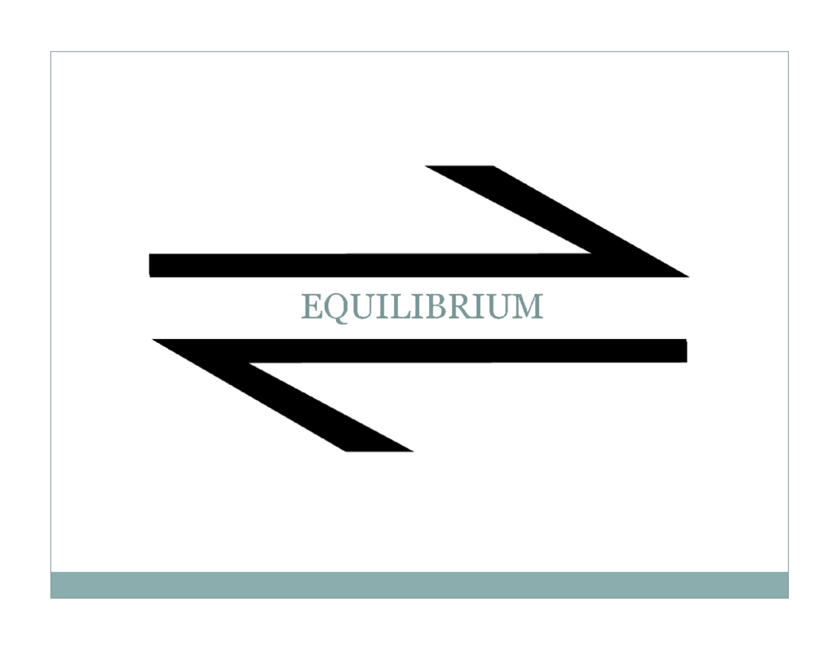 1-dynamic equilibrium lesson - EQUILIBRIUM Everyday Examples of ...