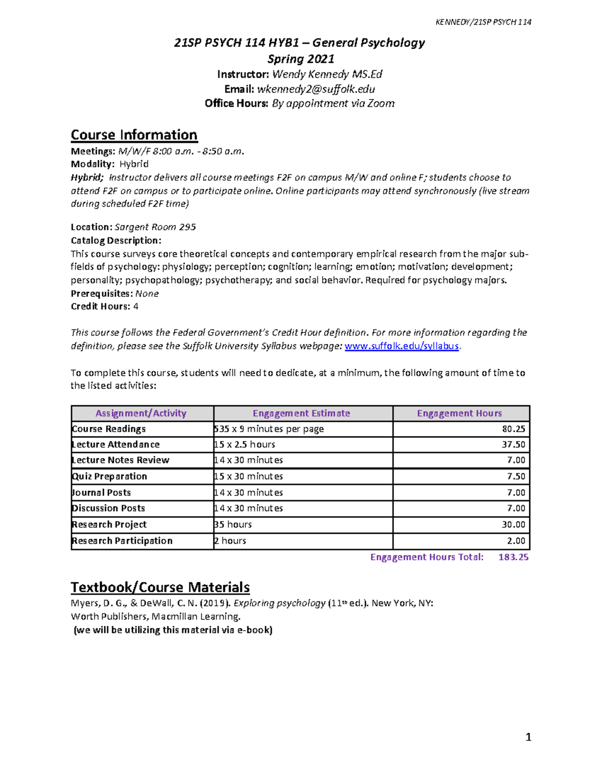 Gen Psych Spring 2021Syllabus - 21SP PSYCH 114 HYB1 – General ...