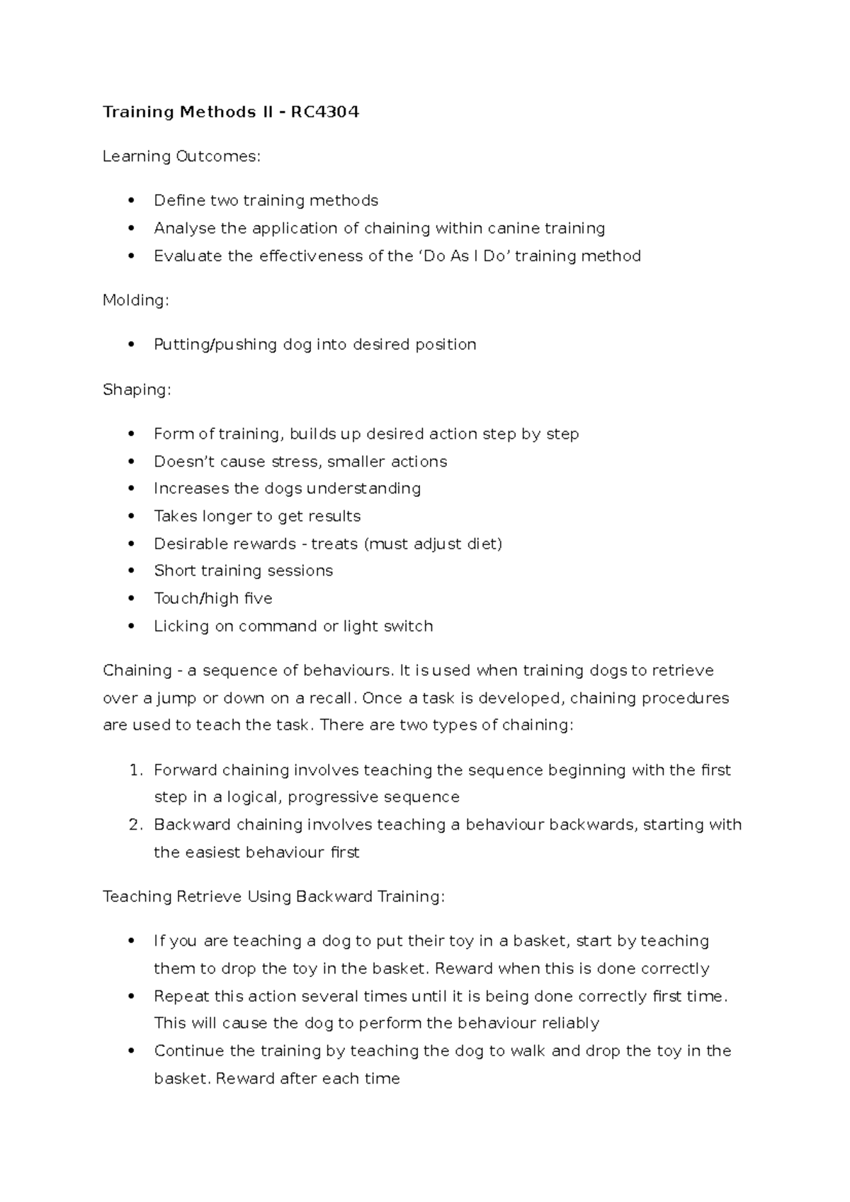 Lesson 7 - Training Methods II - Training Methods II - RC Learning ...