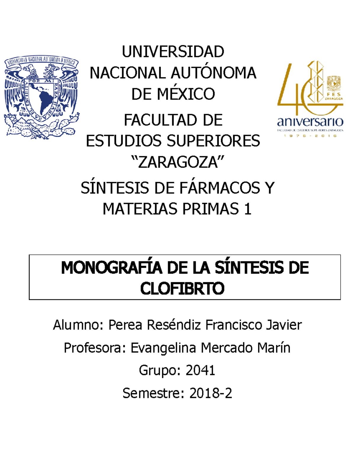 Santo grial - Monografía practico teórico de la obtención de clofibrato ...