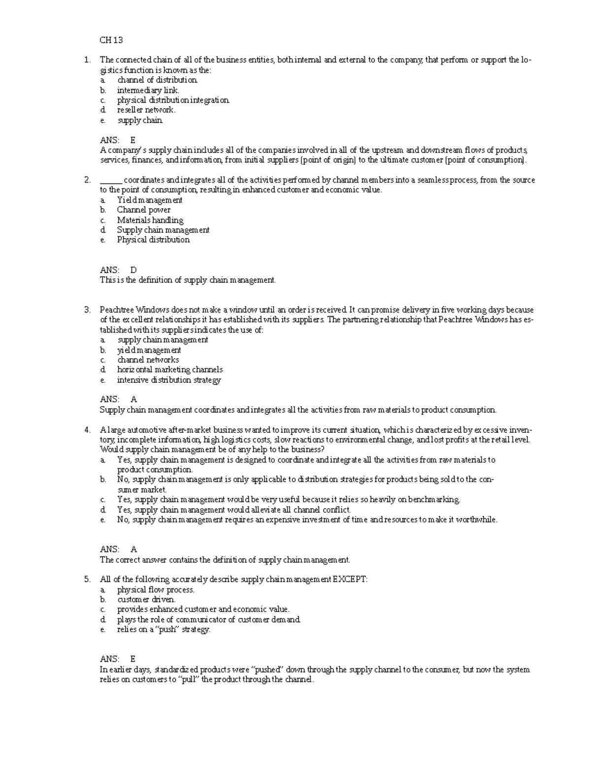Chapter 13-105 - Lecture Notes - CH 13 The connected chain of all of ...