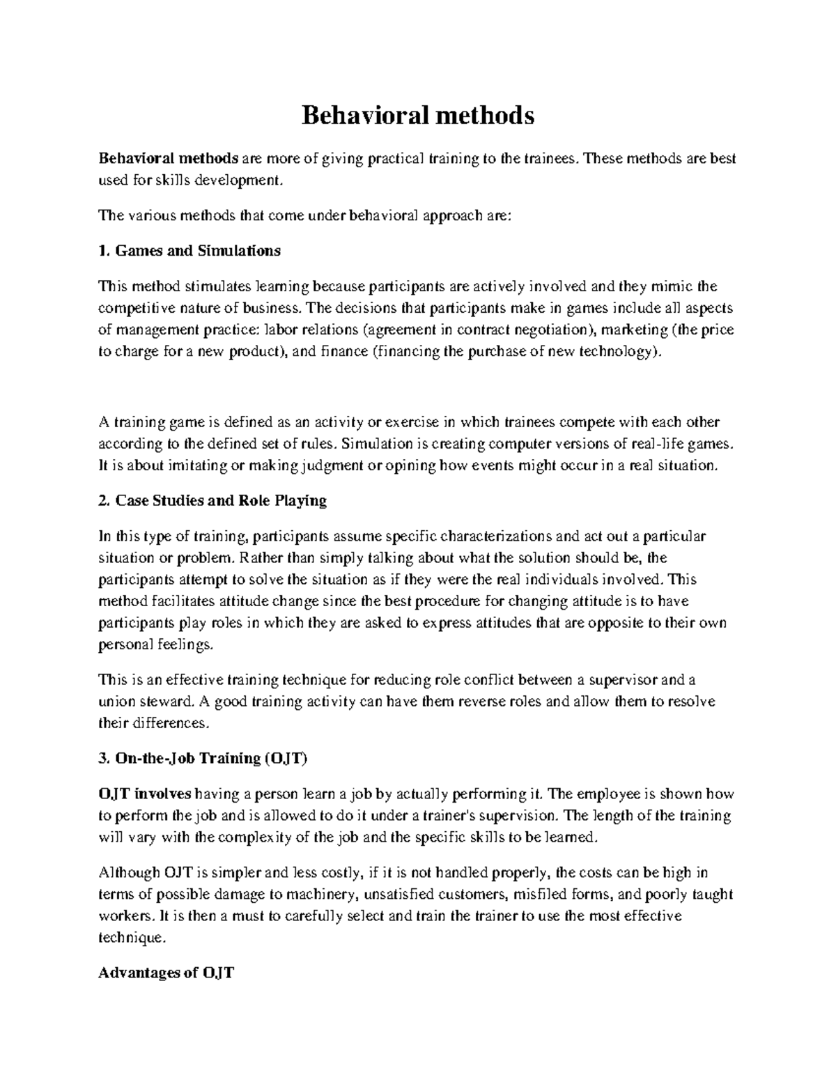 Behavioral methods Notes Development Communication - Behavioral methods ...