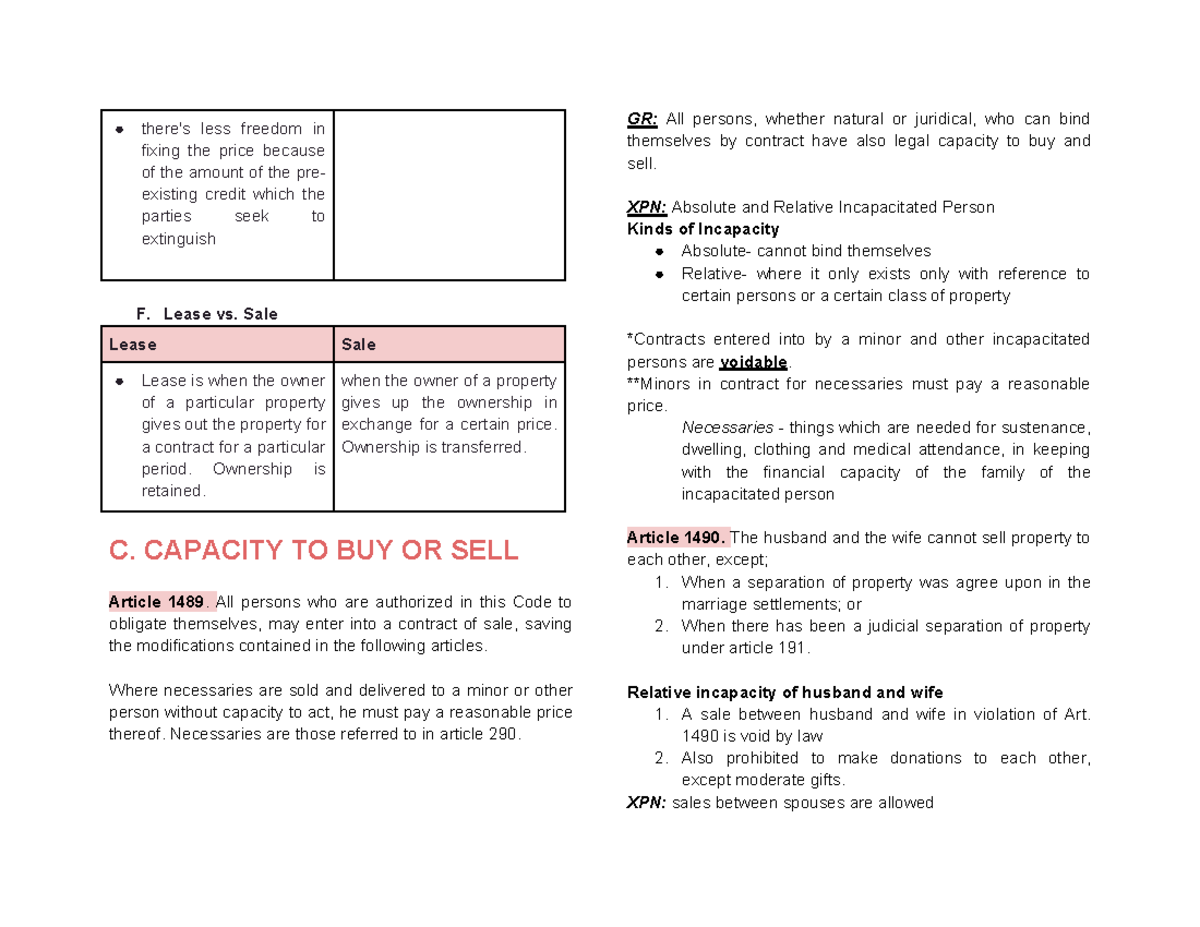 LAW ON Sales-7-12 - LAW ON Sales-7-12 - there's less freedom in fixing ...