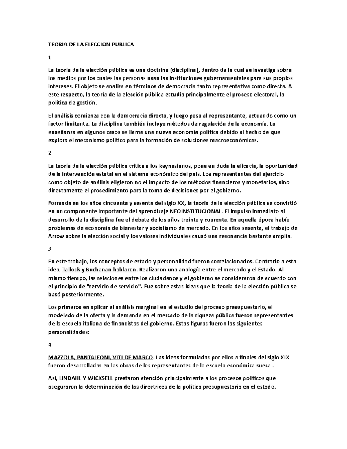 La eleccion publica origenes y aportantes hasta nuestros dias ...