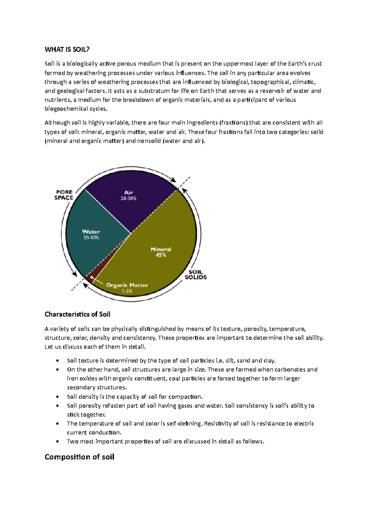 Soil - Lecture notes soil profile, soil order, soil properties - WHAT ...