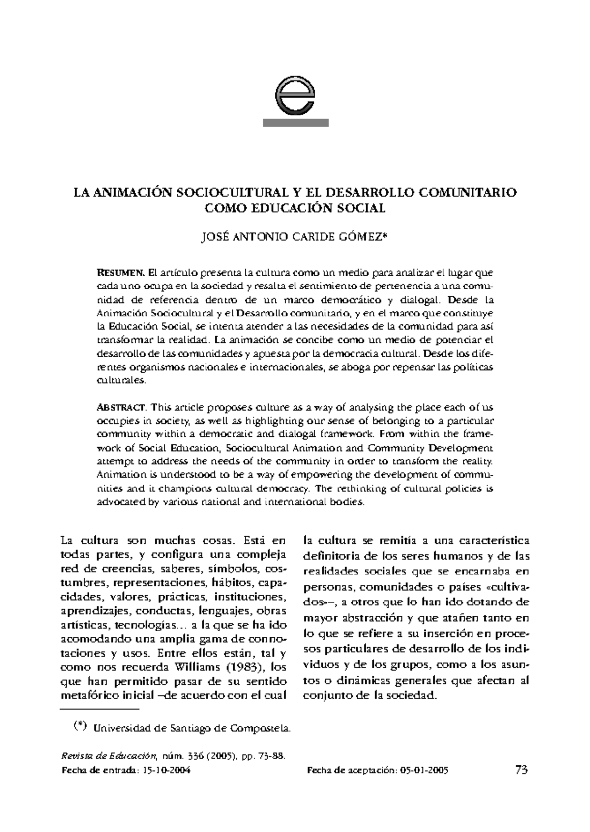 Caride J. A l A Animación Sociocultural y desarrollo Comunitario ...