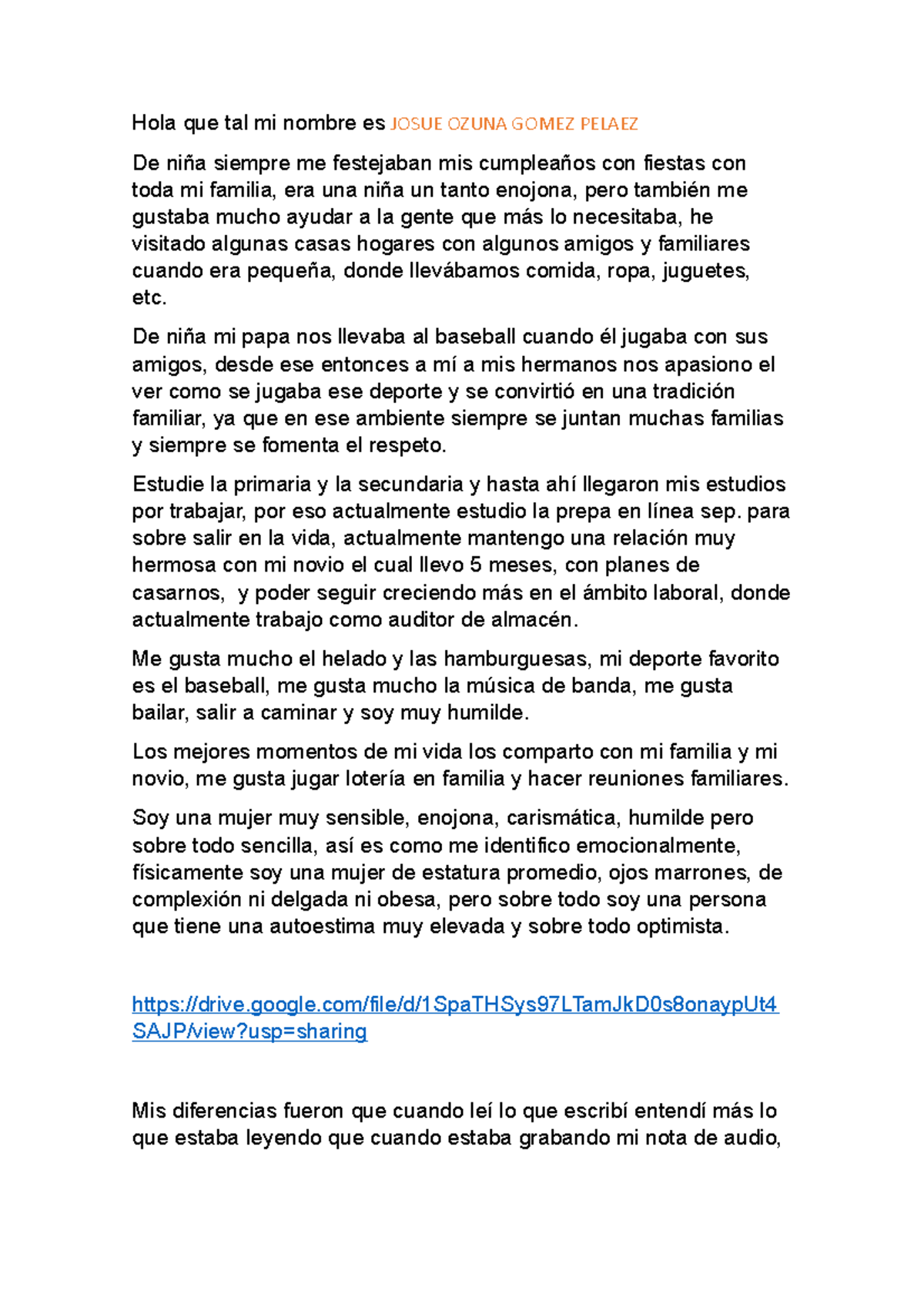 M2S1AI2 - Actividad de prepa - Hola que tal mi nombre es JOSUE OZUNA ...