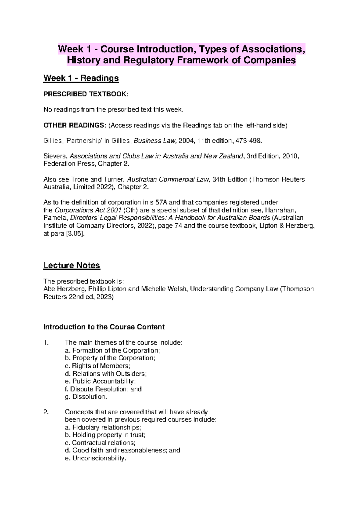 Week 1 - Course Introduction, Types of Associations, History and ...