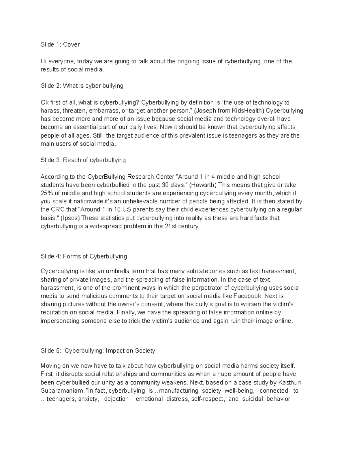 EST 6 7 Script - asfddgdsgsdg - Slide 1: Cover Hi everyone, today we ...