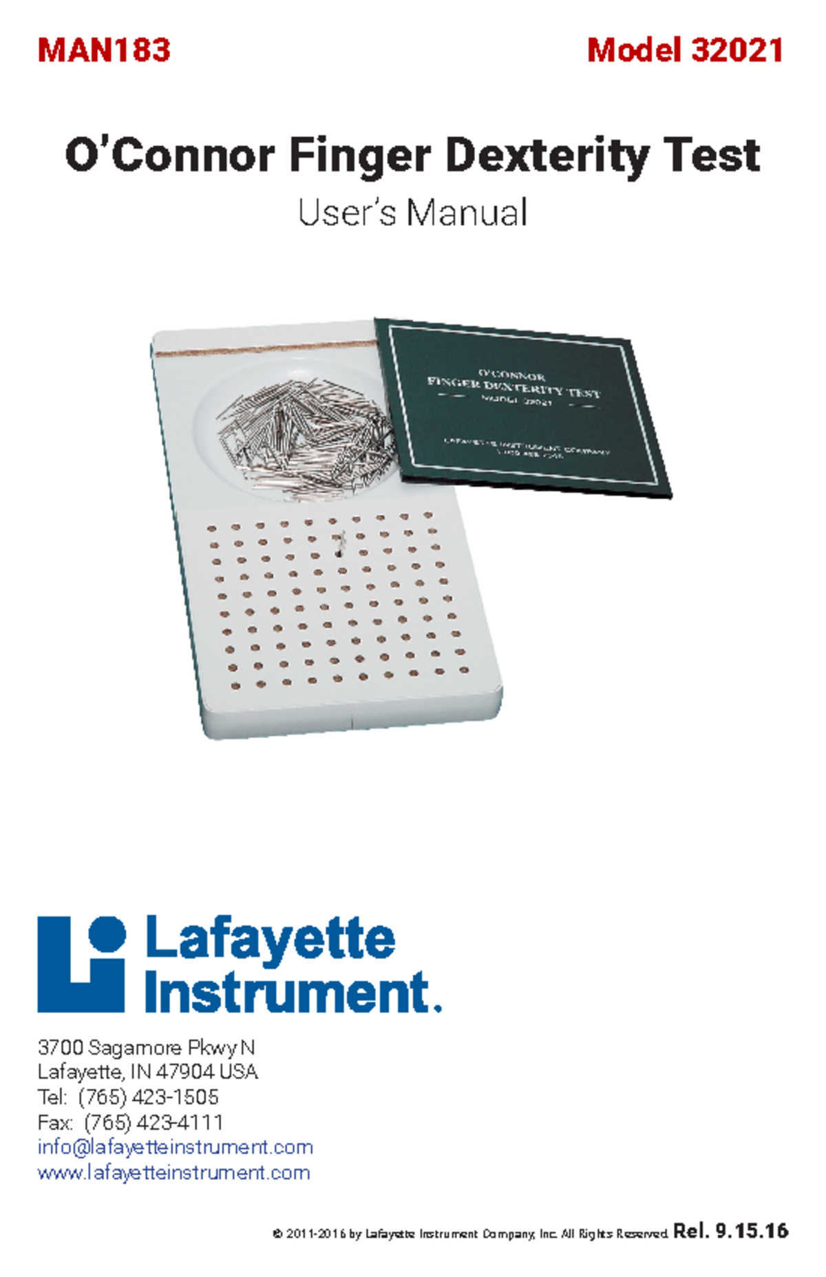 Nc70015 oconnor finger dexterity test 020718 - Fax: (765) 423-4111 ...